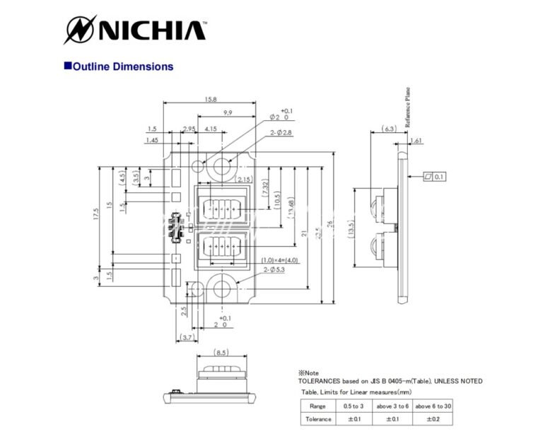 Nichia NUBB28 High Power 450nm 455nm 54W Integrated Blue Laser Array ...